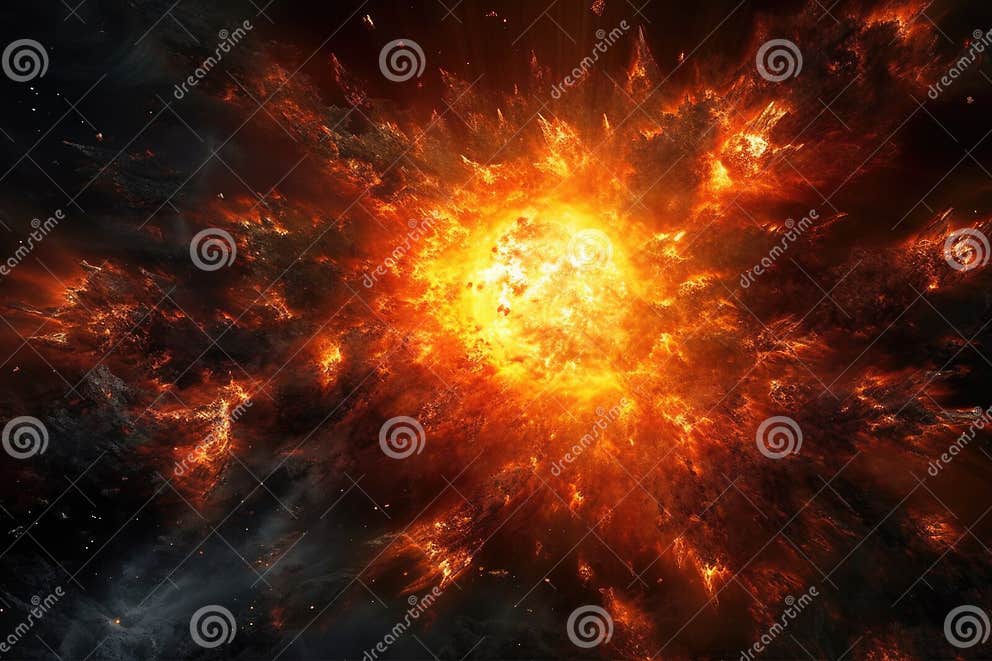 Sunspot Activity with Solar Flare Explosion in Progress Stock ...