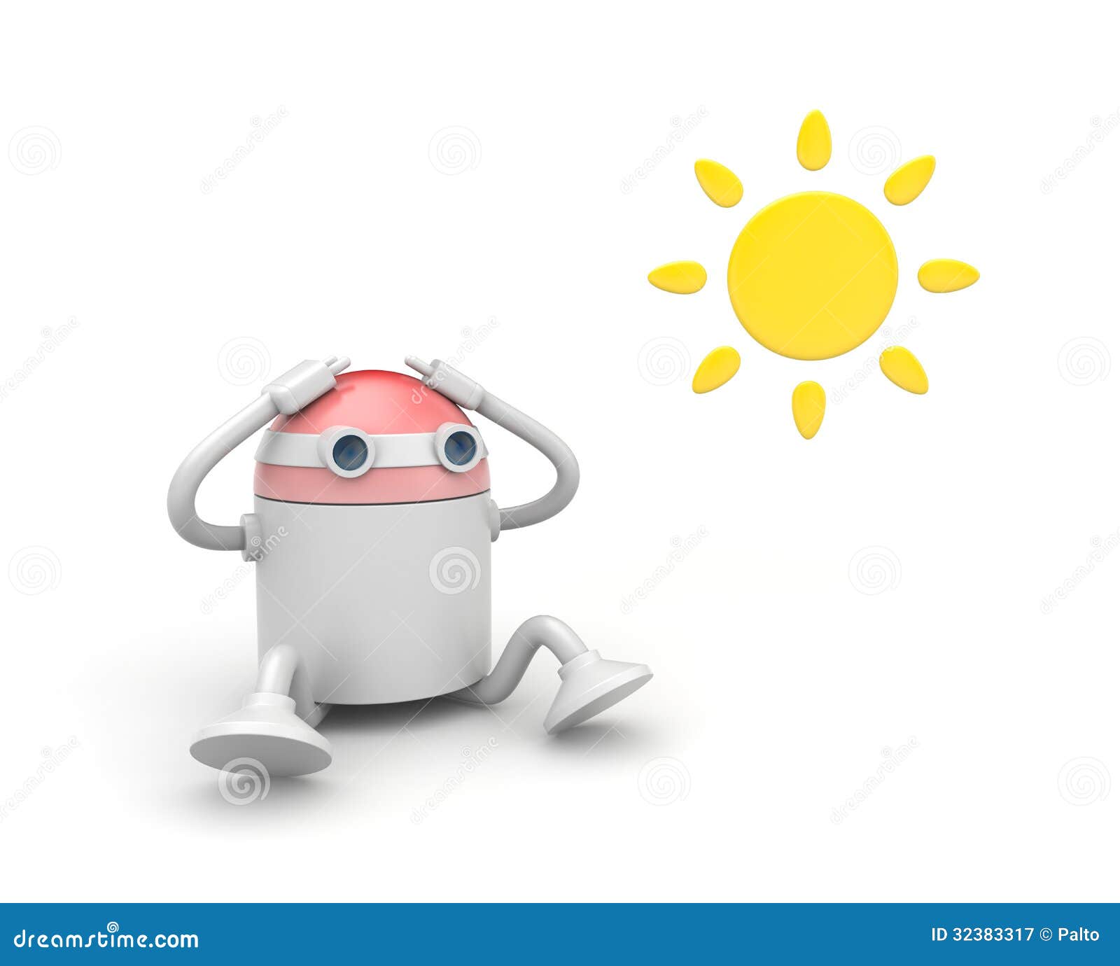 Sunstroke stock illustration. Illustration of heat, future - 32383317