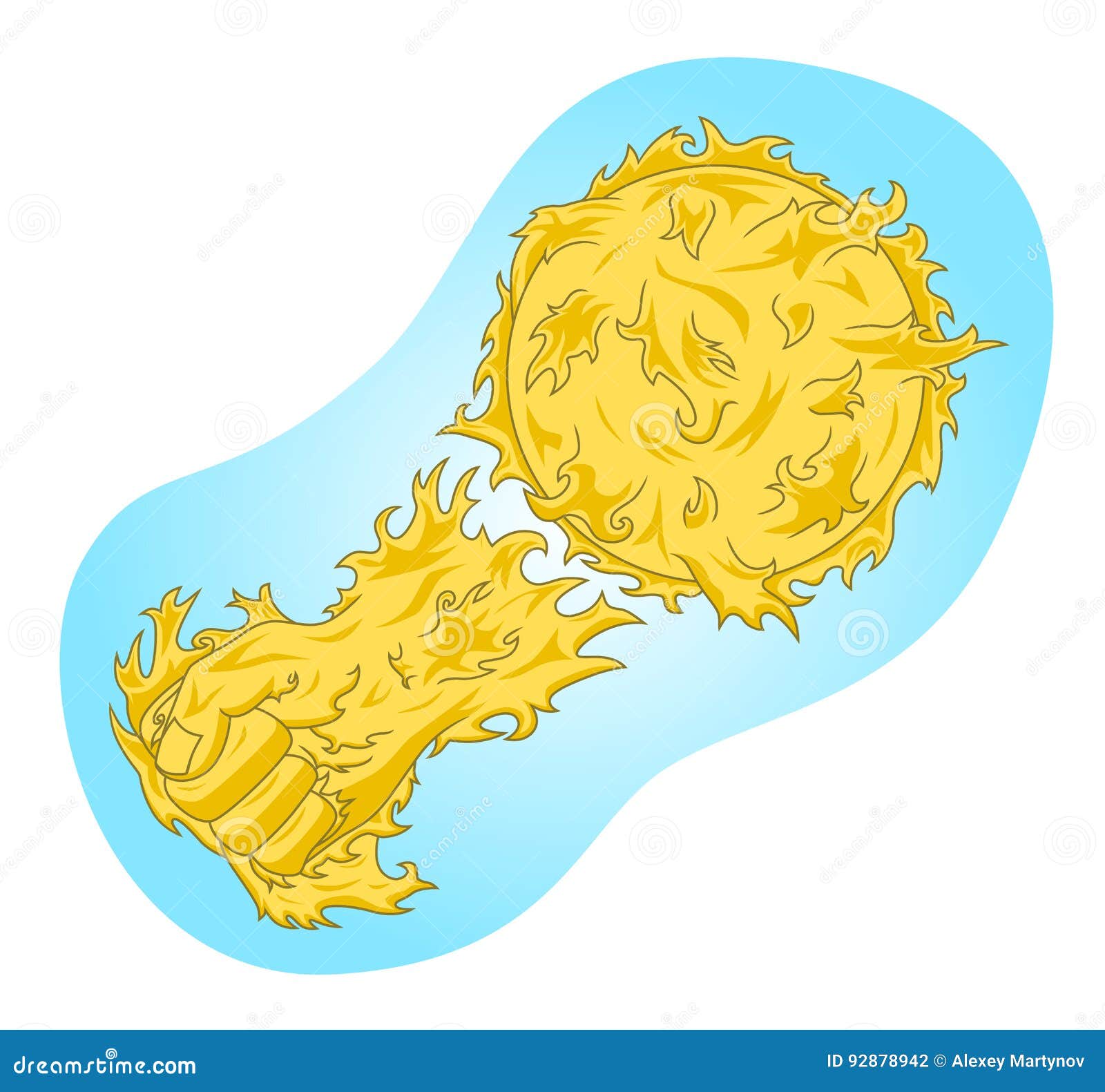 Sunstroke stock vector. Illustration of nature, strike - 92878942