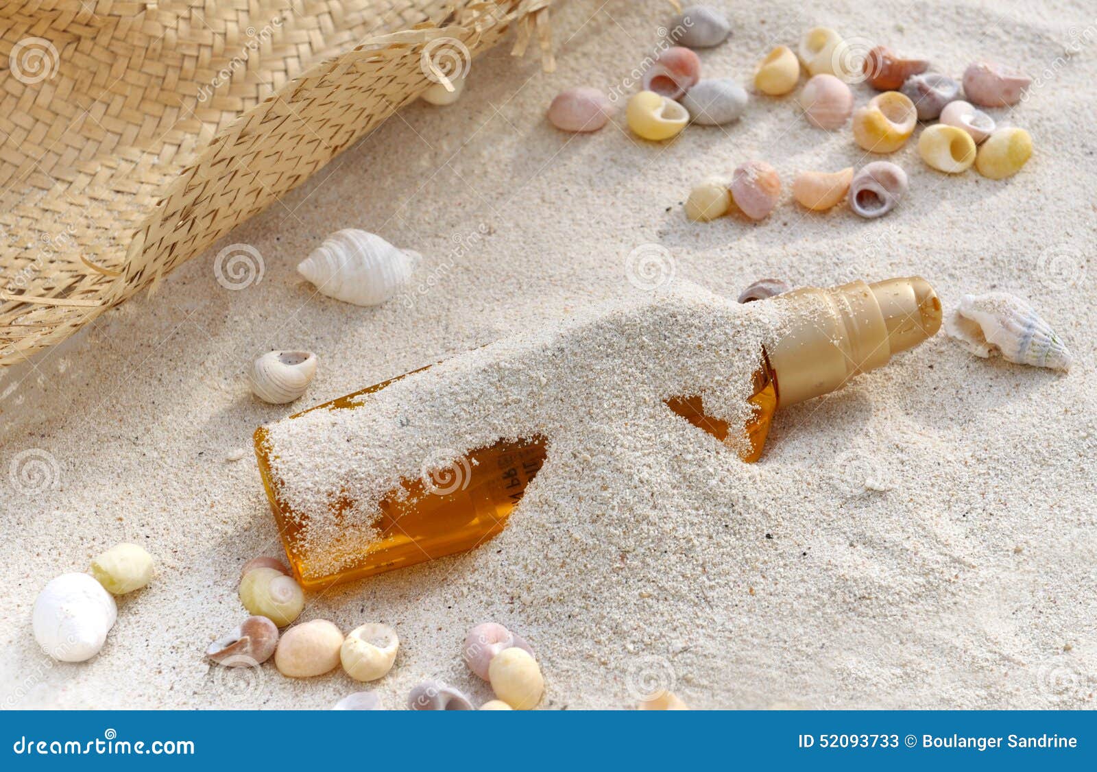Suntan to the beach stock image. Image of seashell, sunscreen - 52093733