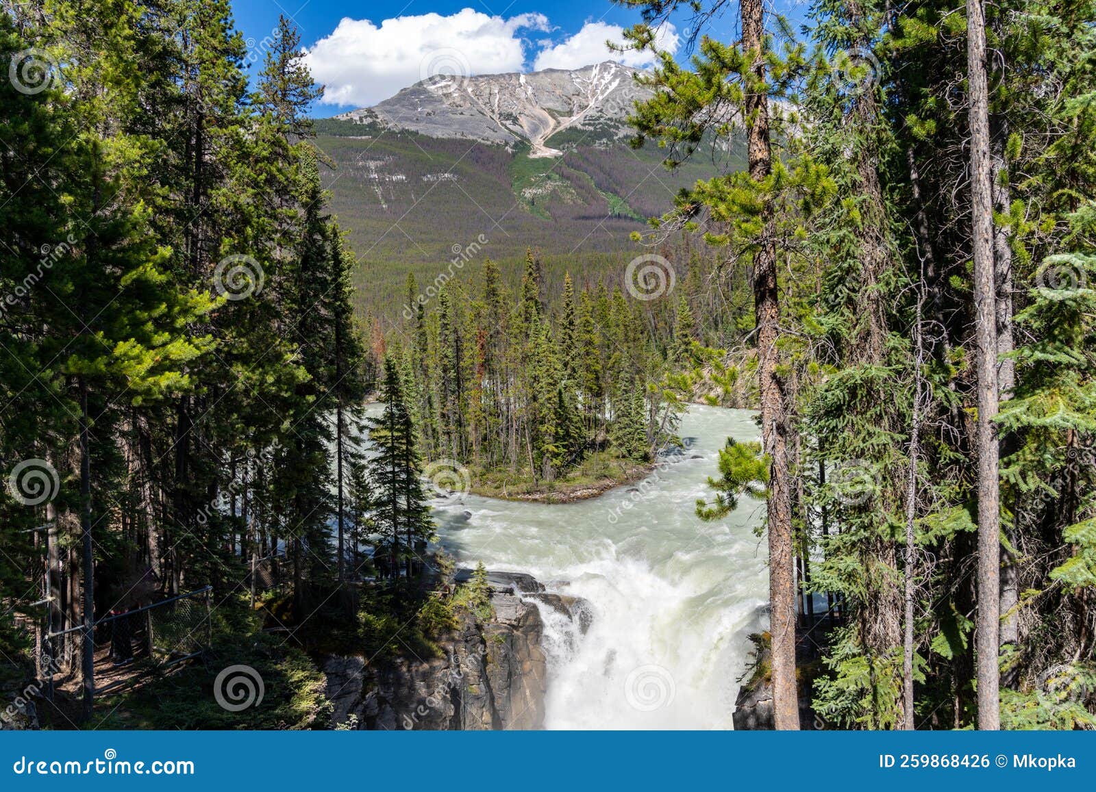 Sunwapta Falls Waterfall in Jasper National Park Stock Photo - Image of ...