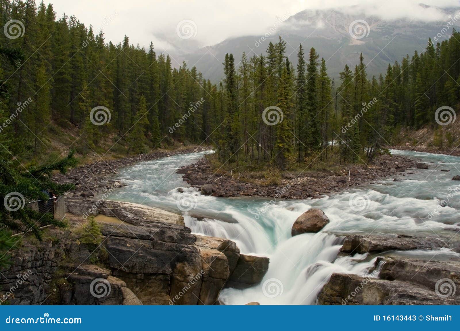 Sunwapta Waterfalls, AB, Canada Stock Image - Image of falling, natural ...