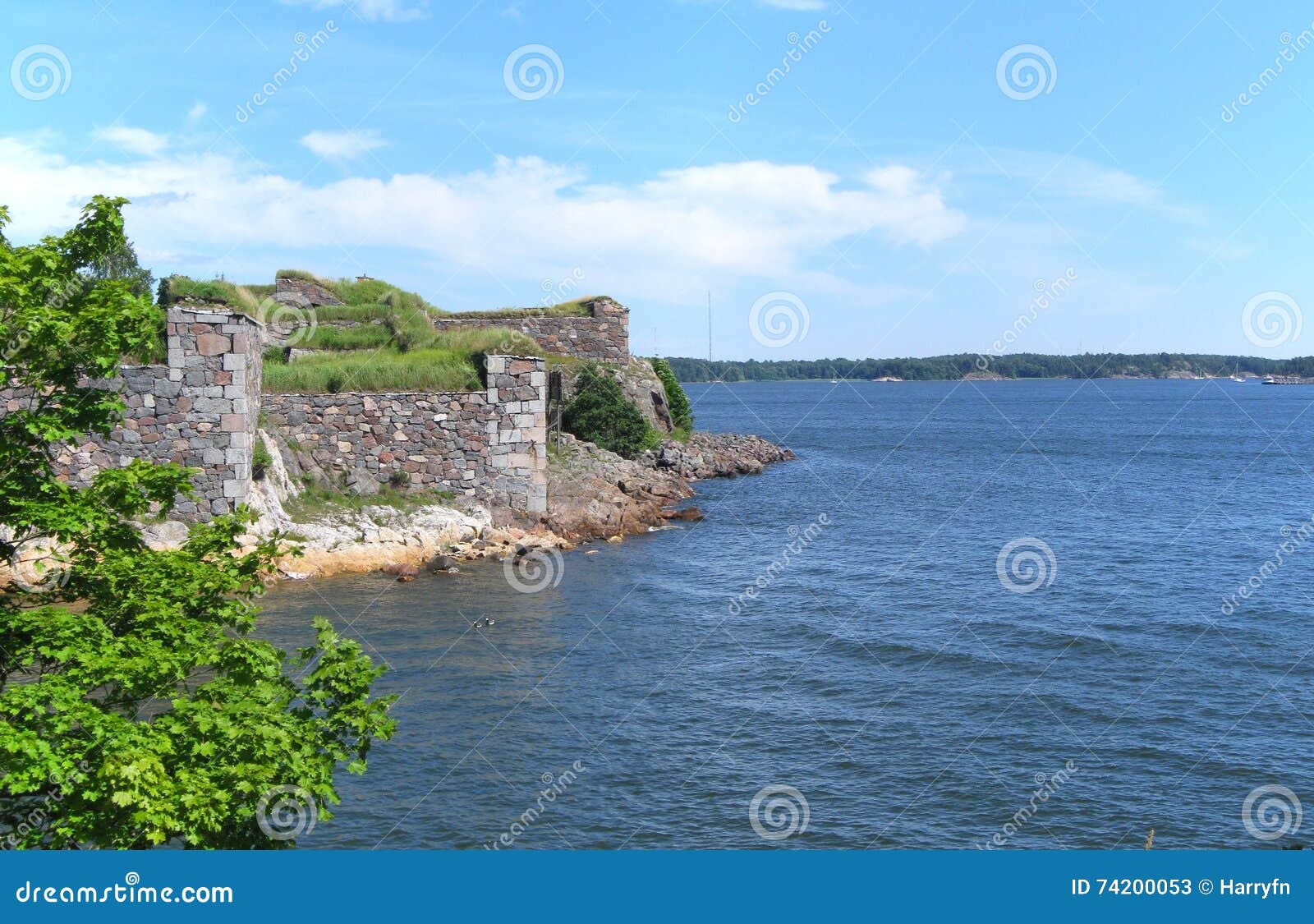 Suomenlinna-Insel in Helsinki Stockbild - Bild von touristen, antenne ...