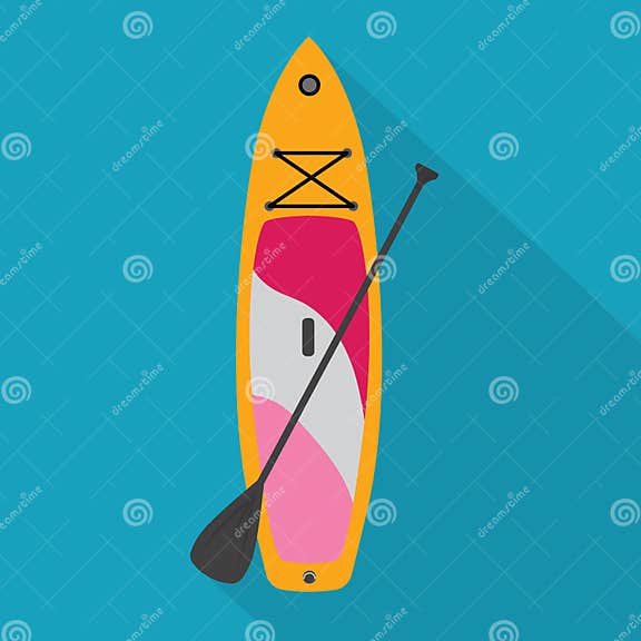 SUP board icon stock vector. Illustration of vector - 191194927