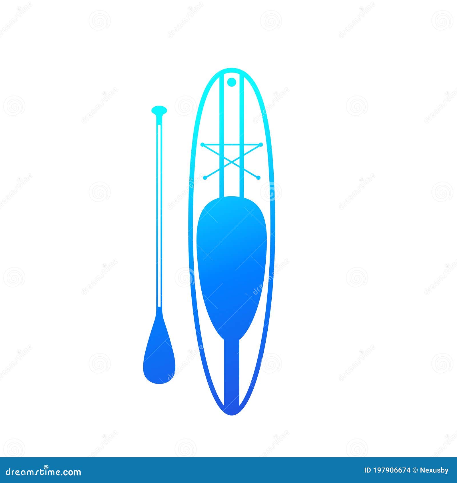 SUP Board and Paddle, Vector Stock Vector - Illustration of ...