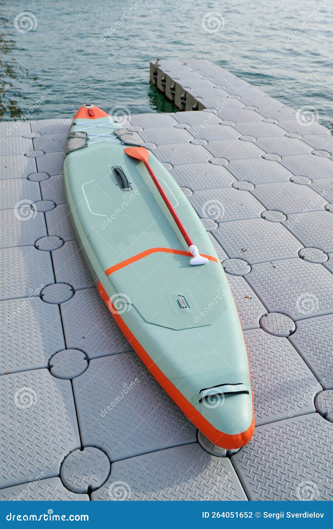 SUP Board on a Modular Floating Docks System in the Sea Stock Photo ...