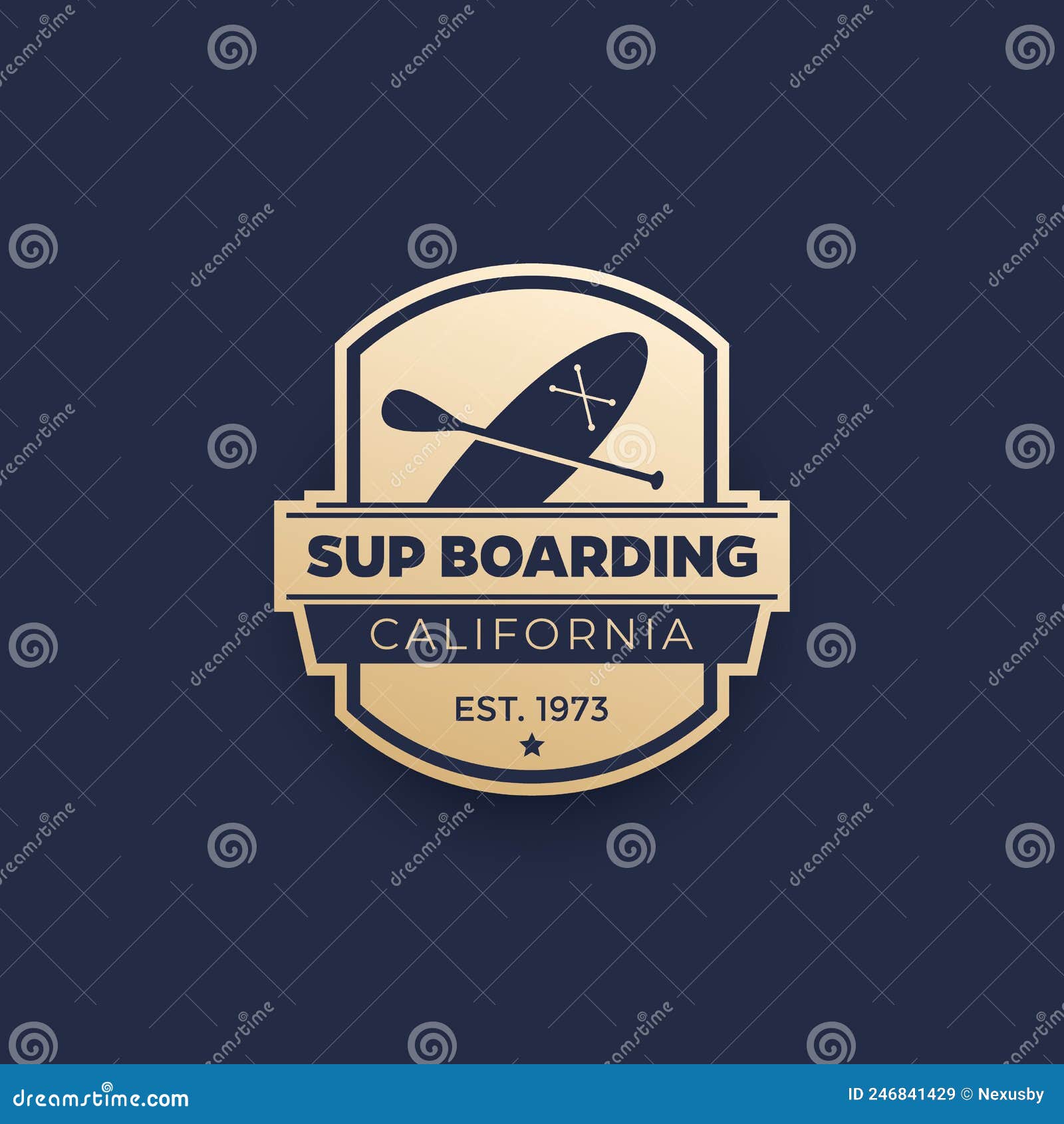 SUP Boarding Logo, Vector Emblem | CartoonDealer.com #247231910