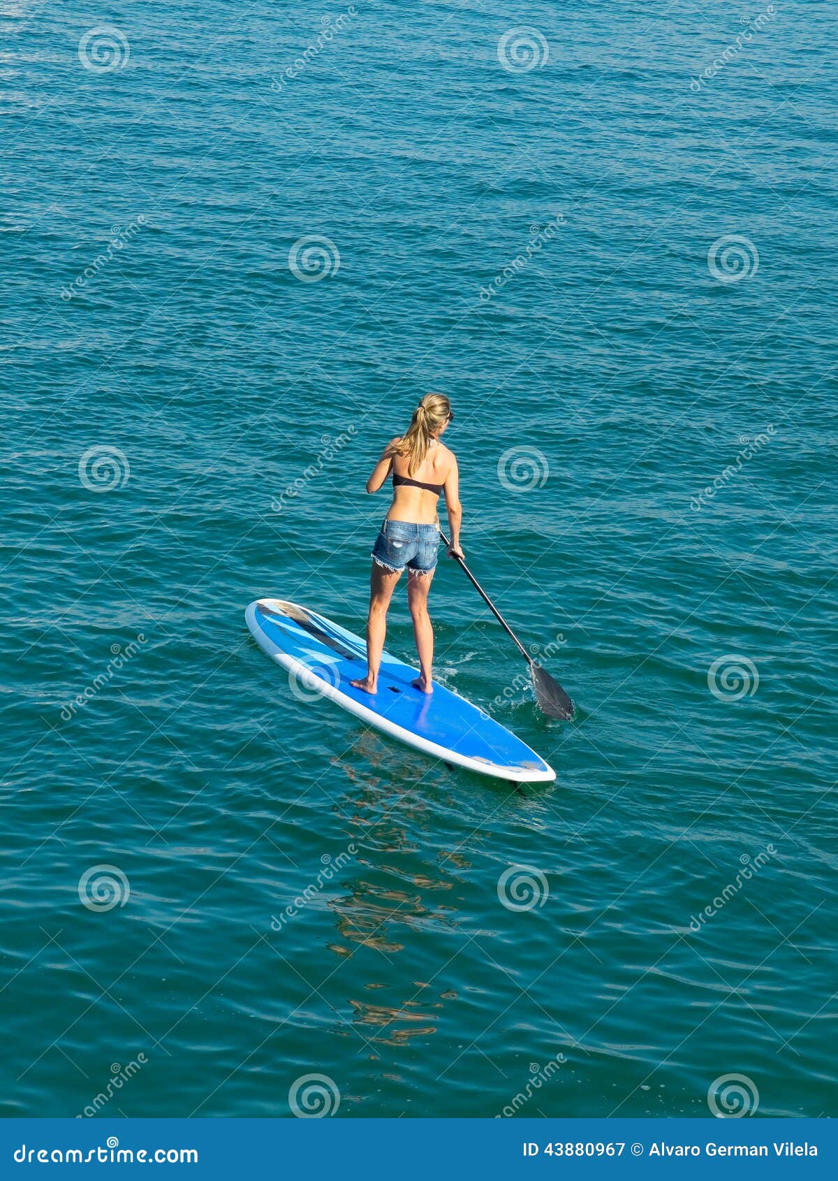 SUP, Paddle Surf in the Beach. Editorial Photography - Image of paddle ...