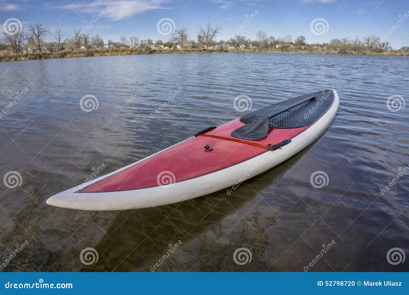 SUP Paddleboard on Lake Shore Stock Photo - Image of sport, water: 52798720