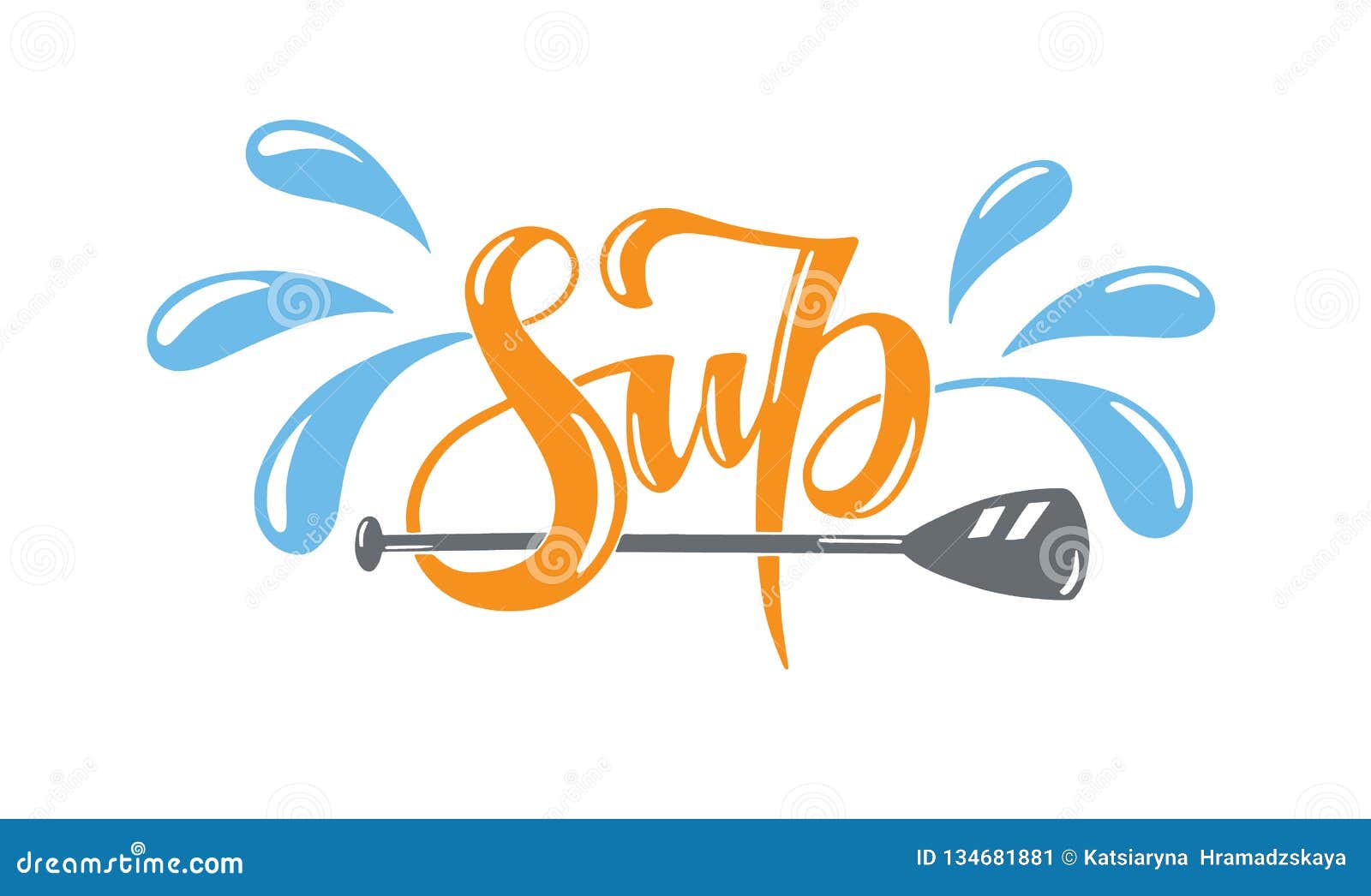 Sup Surf Lettering Isolations Sport Stock Vector - Illustration of ...