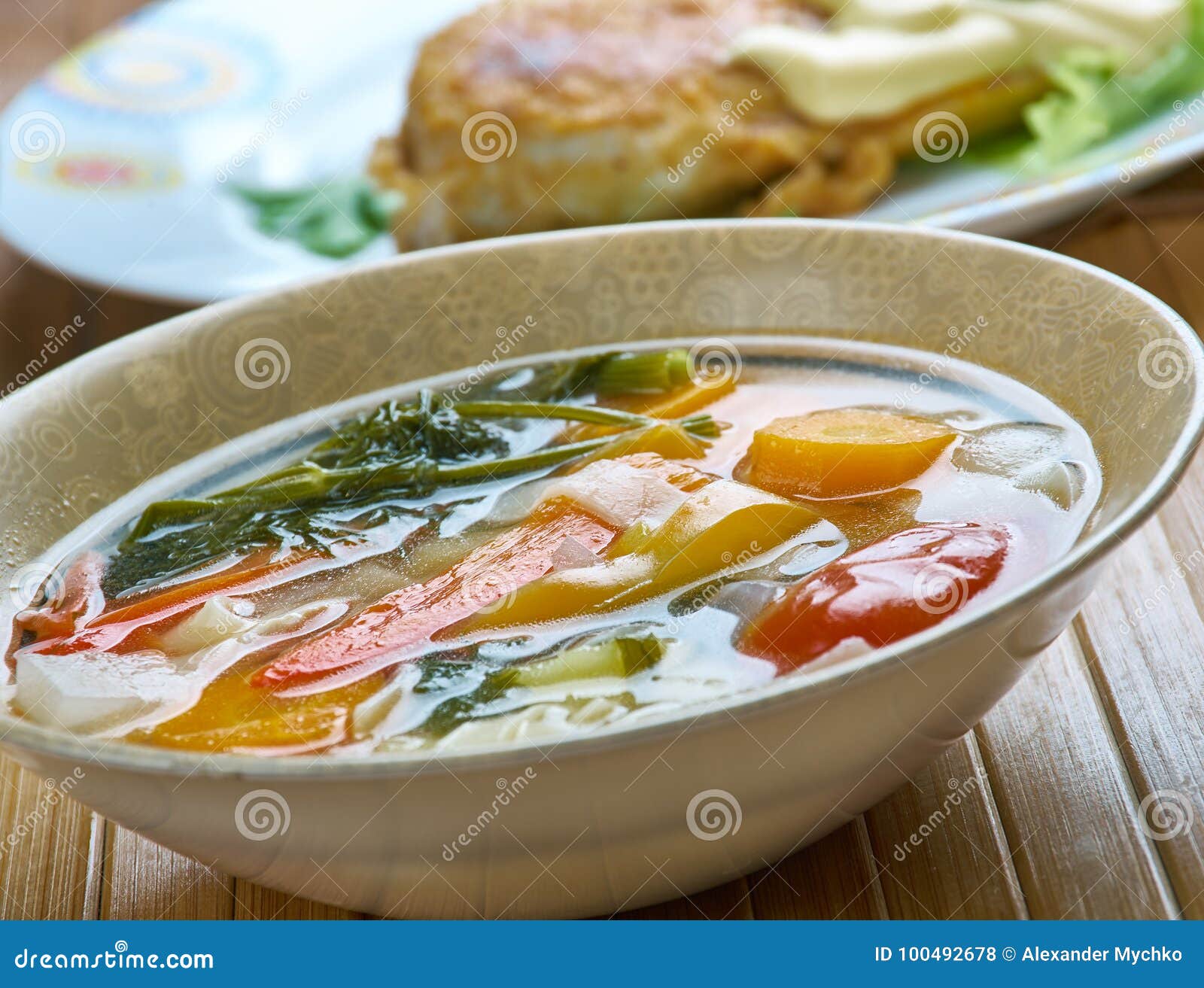 Supa taraneasca stock photo. Image of dish, meal, dinner - 100492678
