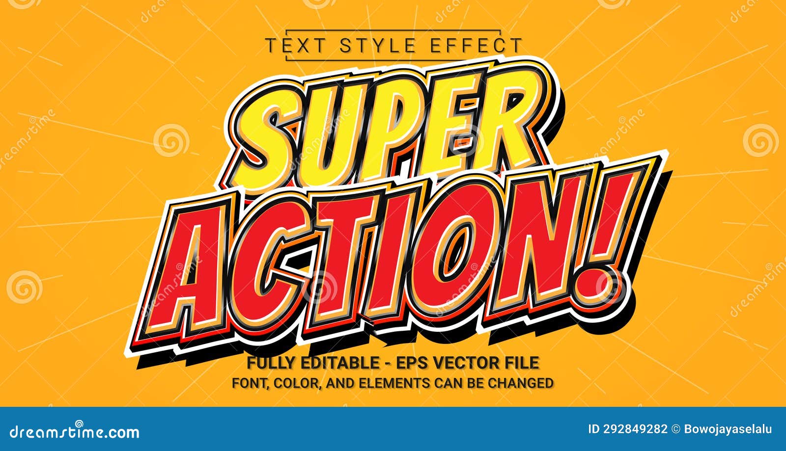 Super Action Text Style Effect. Editable Graphic Text Template Stock ...