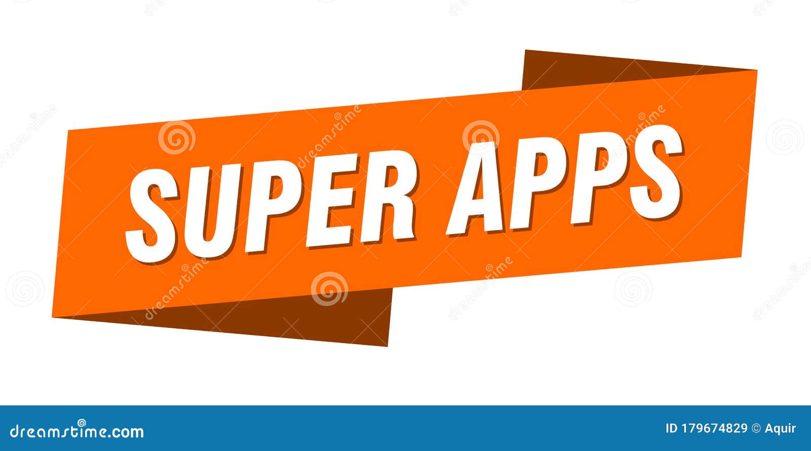 Super Apps Banner Template. Super Apps Ribbon Label Stock Vector ...