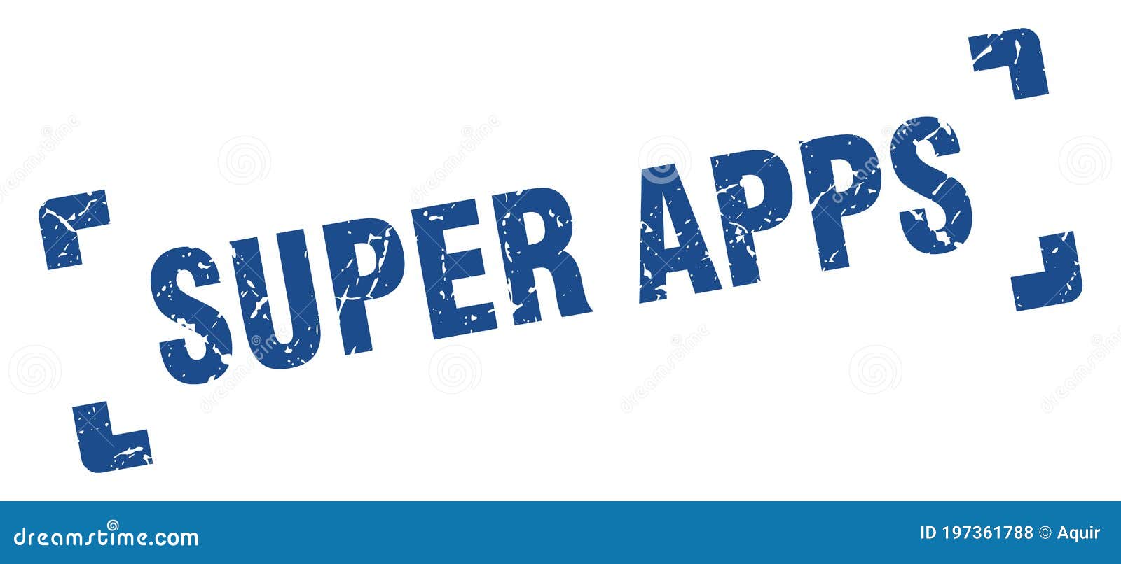 Super Apps Stamp. Square Grunge Sign Isolated on White Background Stock ...