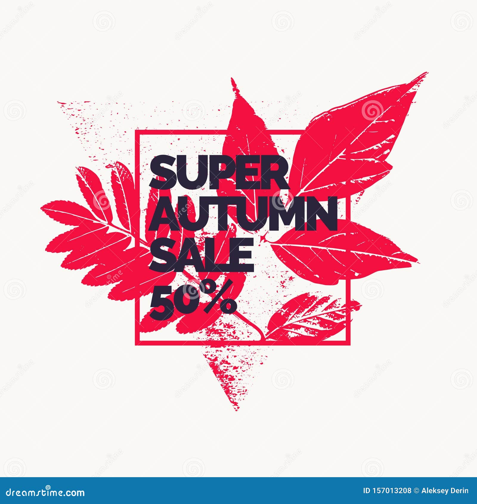 Super Autumn Sale. Abstract Background with Leaves. Stock Vector ...