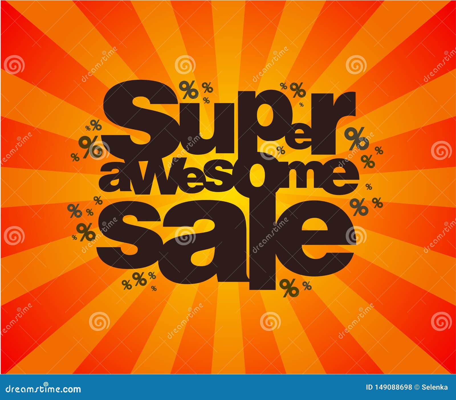 Super Awesome Sale Poster Design Stock Vector - Illustration of sale ...