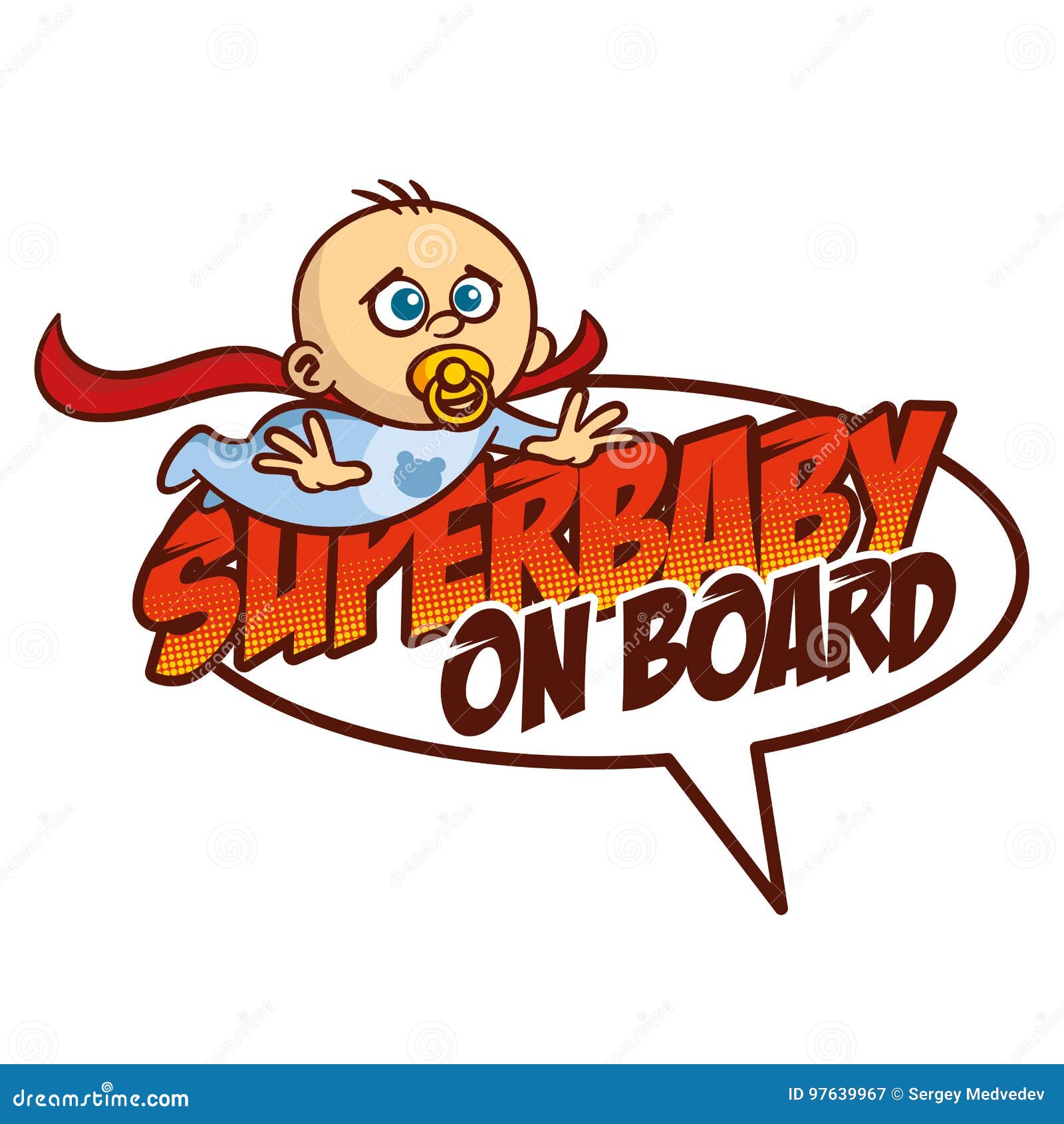 Super Baby on Board Superhero Logo Stock Vector - Illustration of ...