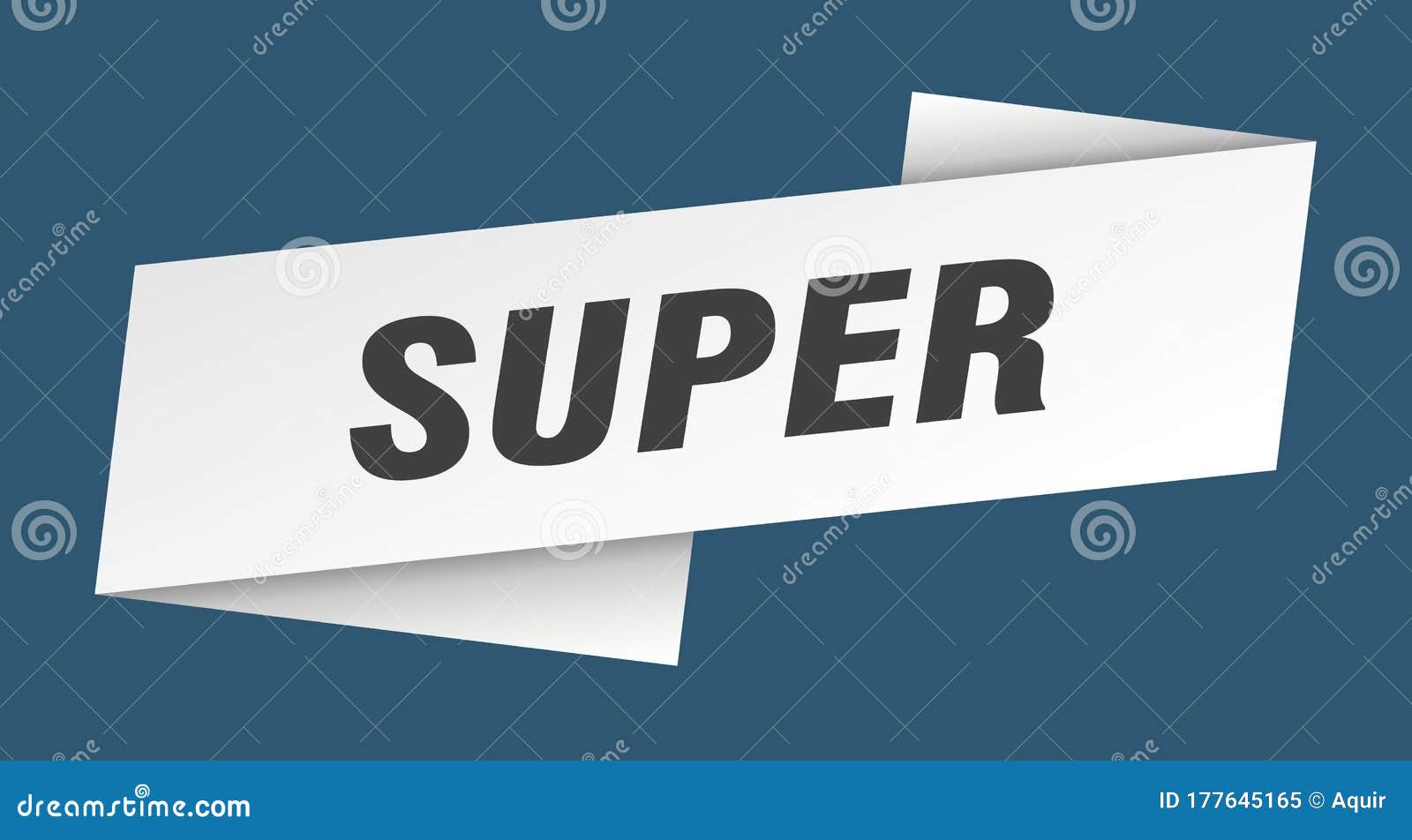 Super Banner Template. Super Ribbon Label Stock Vector - Illustration ...