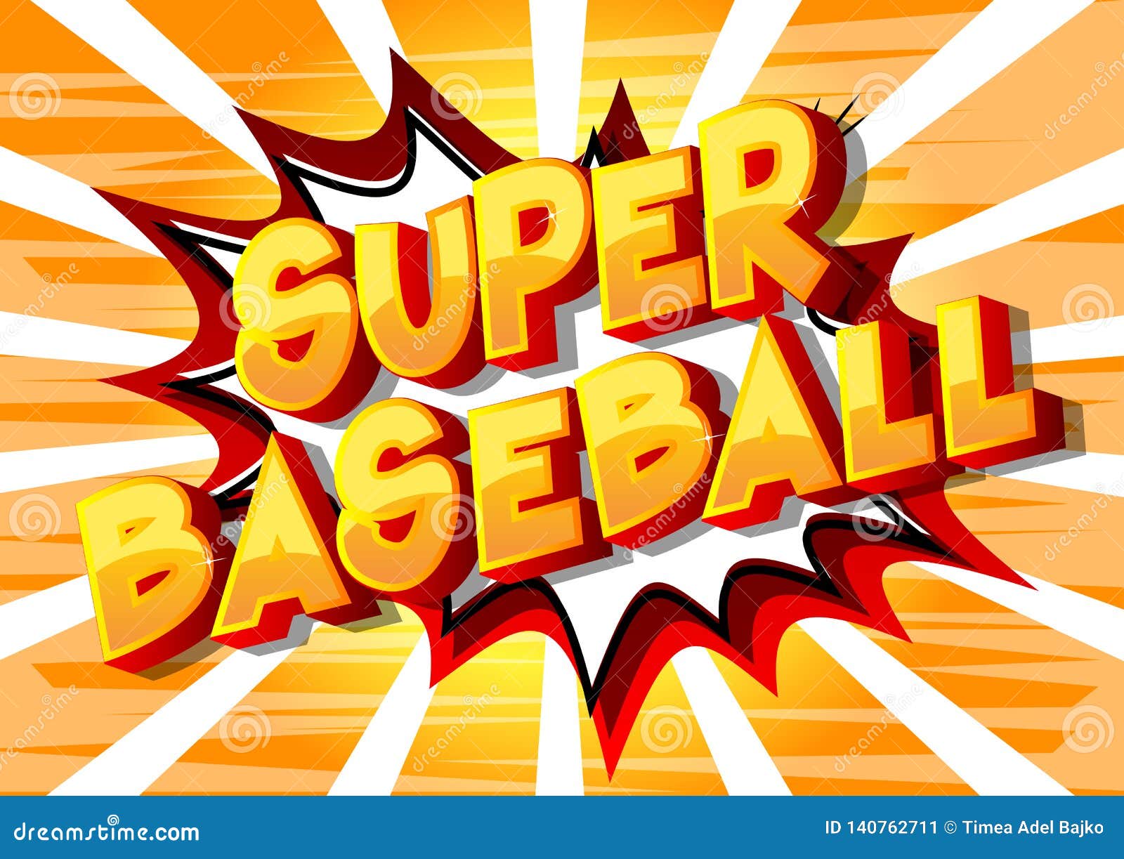 Super Baseball - Comic Book Style Words. Stock Vector - Illustration of ...