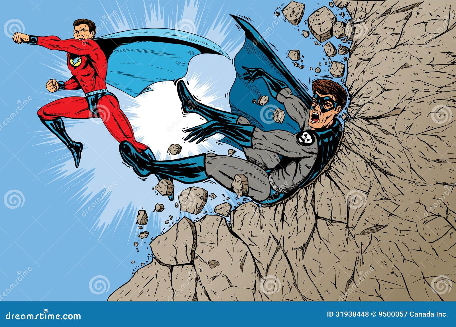 Super Battle stock vector. Illustration of comic, punch - 31938448