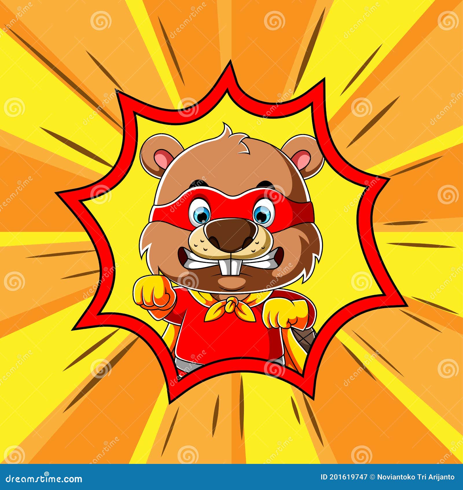 The Super Beaver Doing the Poses with His Best Costume in the Frame ...