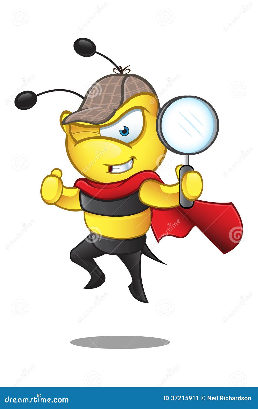 Super Bee - Detective stock vector. Illustration of character - 37215911