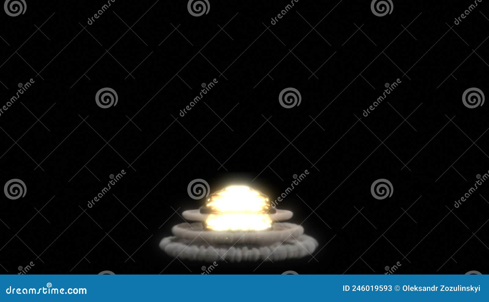 Super Big Atomic Explosion on Black Background Cloud Smoke Motion ...