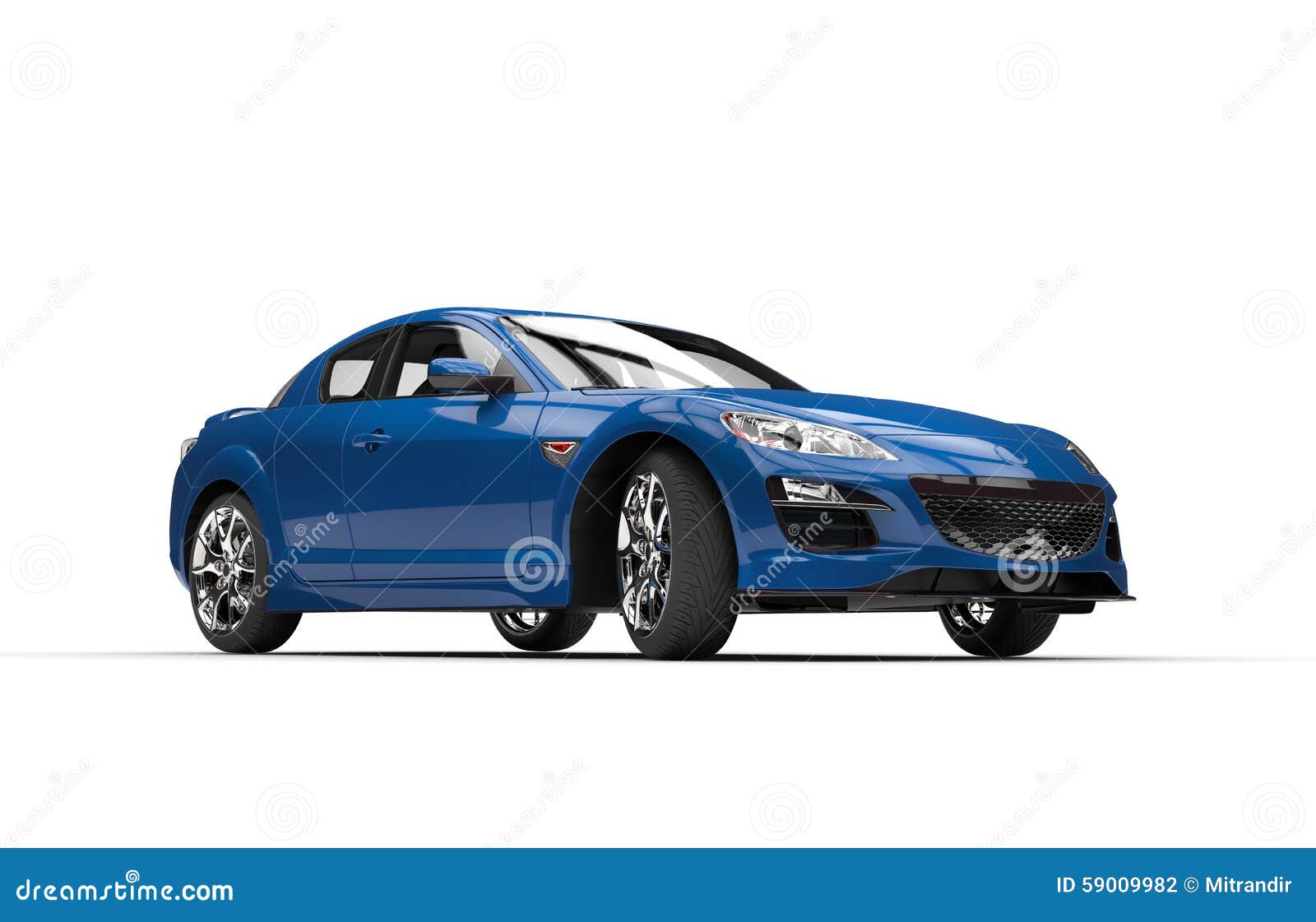 Super Blue Car stock illustration. Illustration of headlight - 59009982