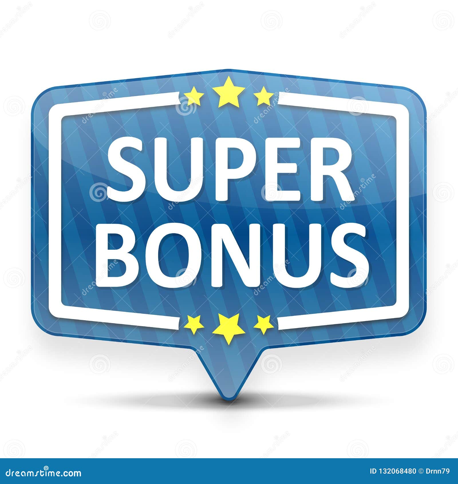 Super Bonus Isolated Blue Silver Illustration Icon Web Badge Stock ...