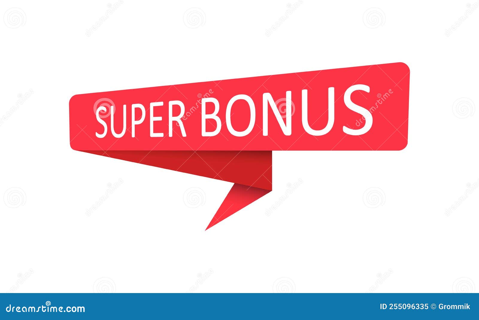 Super Bonus. a Red Banner, Pointer, Sticker, Label or Speech Bubble for ...
