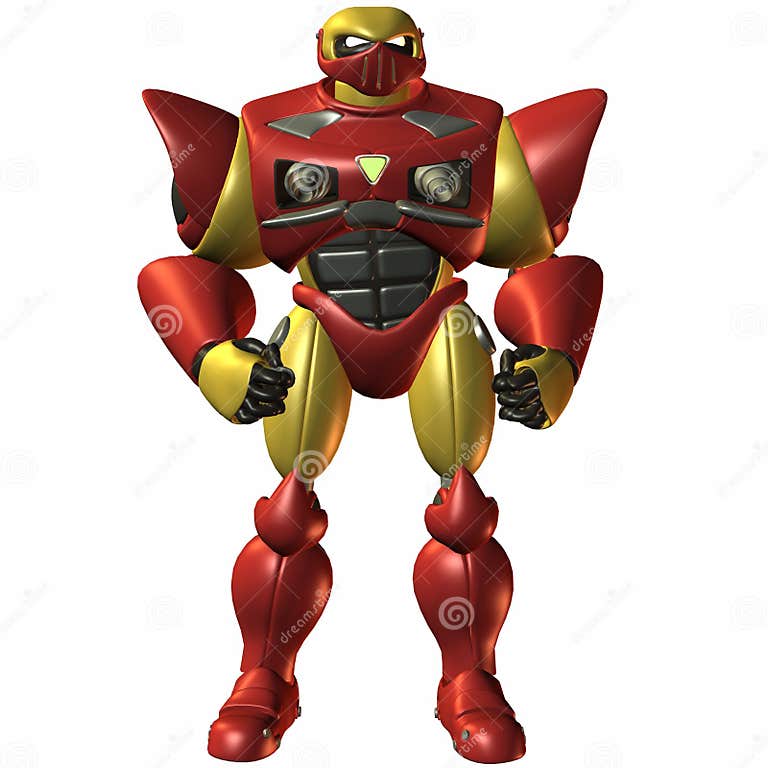 Super Bot-Locked and Loaded Stock Illustration - Illustration of scifi ...