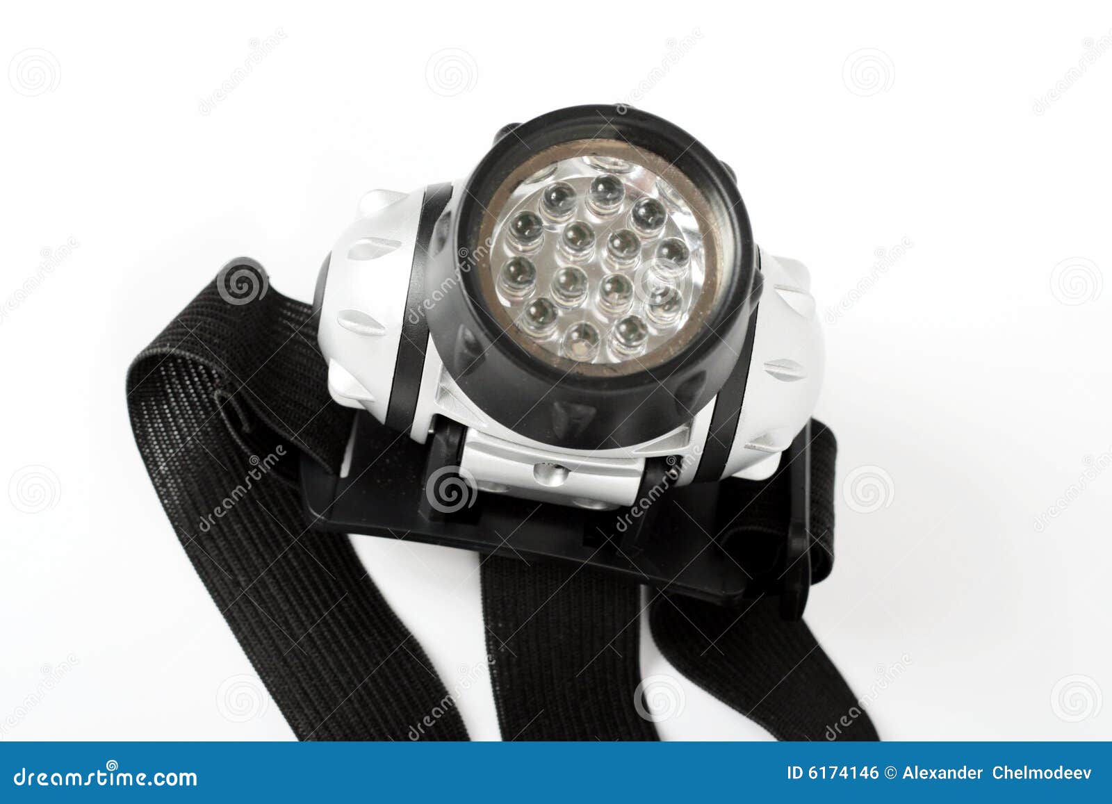 Super bright LED HeadLamp stock photo. Image of battery - 6174146
