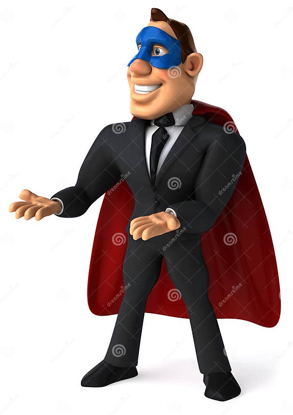 Super business man stock illustration. Illustration of face - 13225095