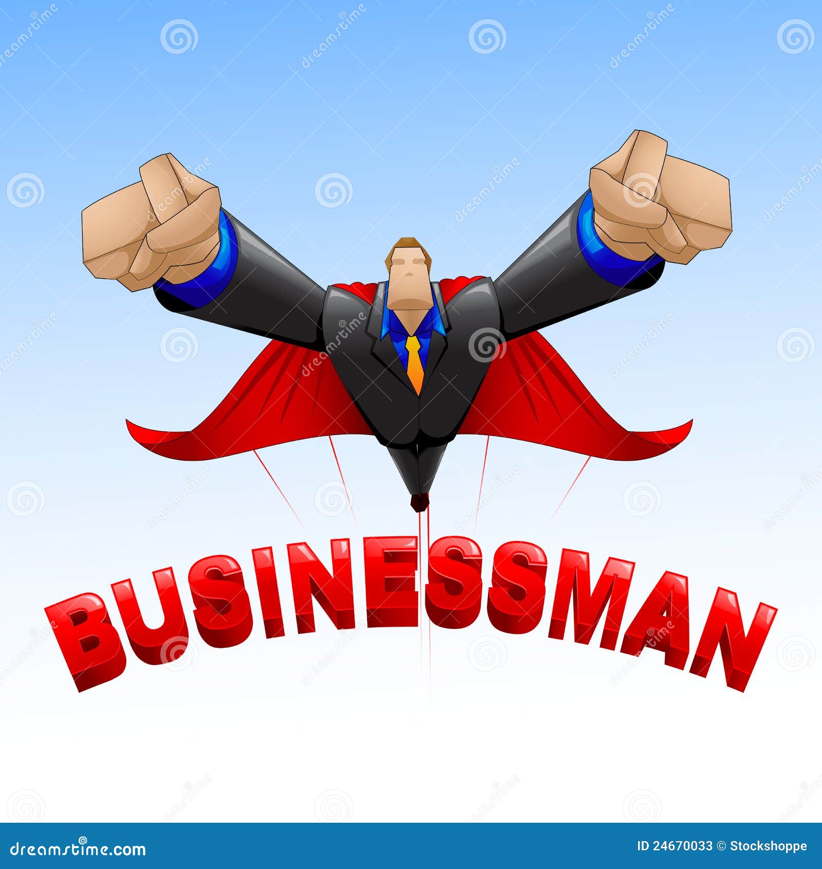 Super Business Man stock vector. Illustration of conceptual - 24670033