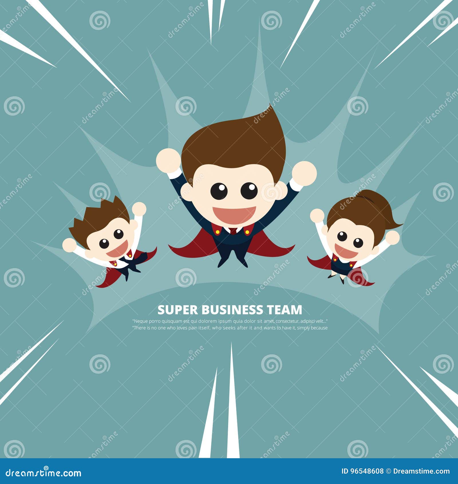 Super business team stock vector. Illustration of super - 96548608