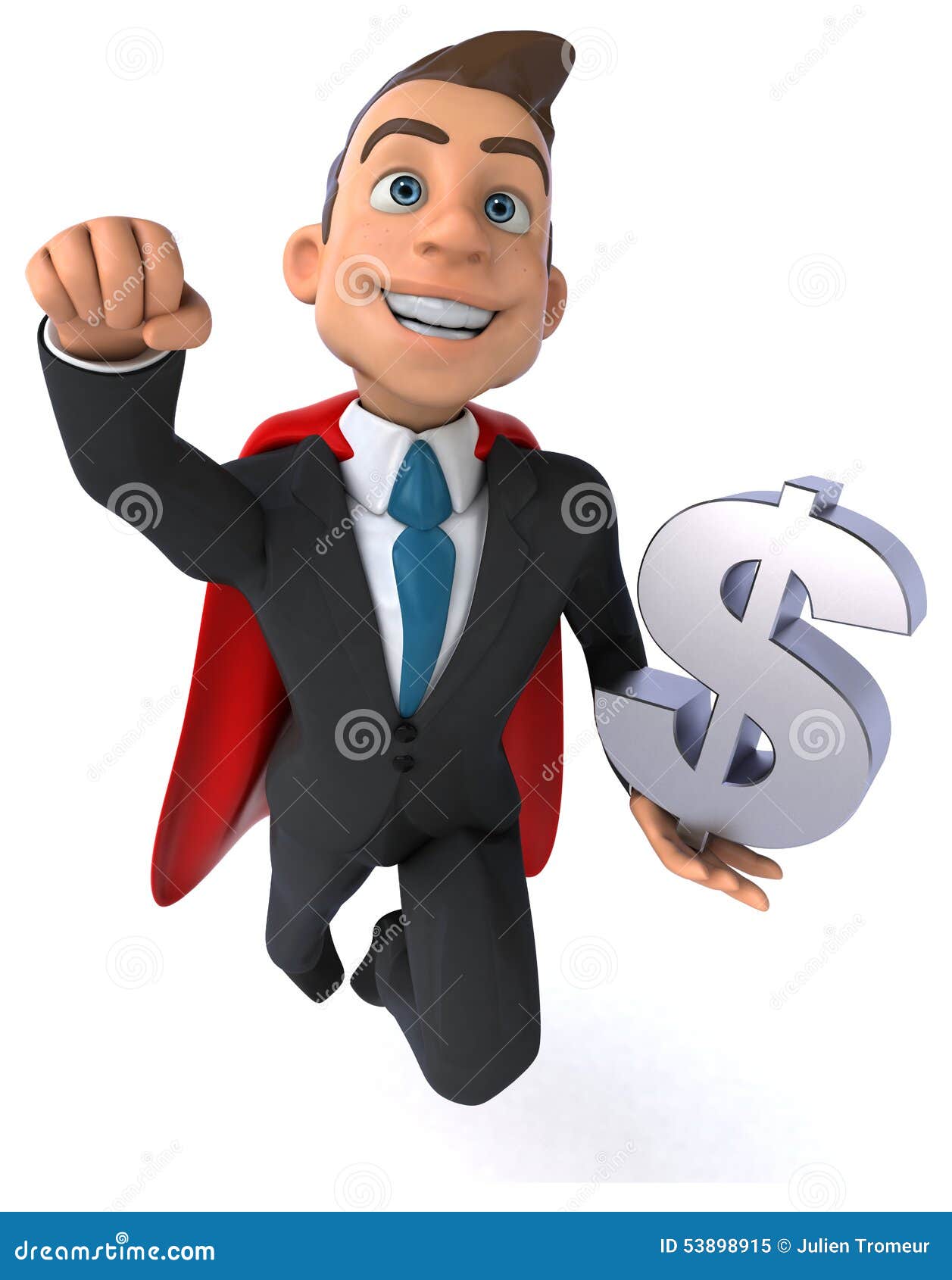 Super businessman stock illustration. Illustration of cartoon - 53898915