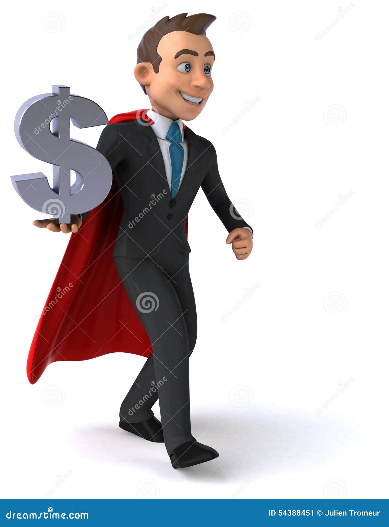 Super businessman stock illustration. Illustration of cartoon - 54388451