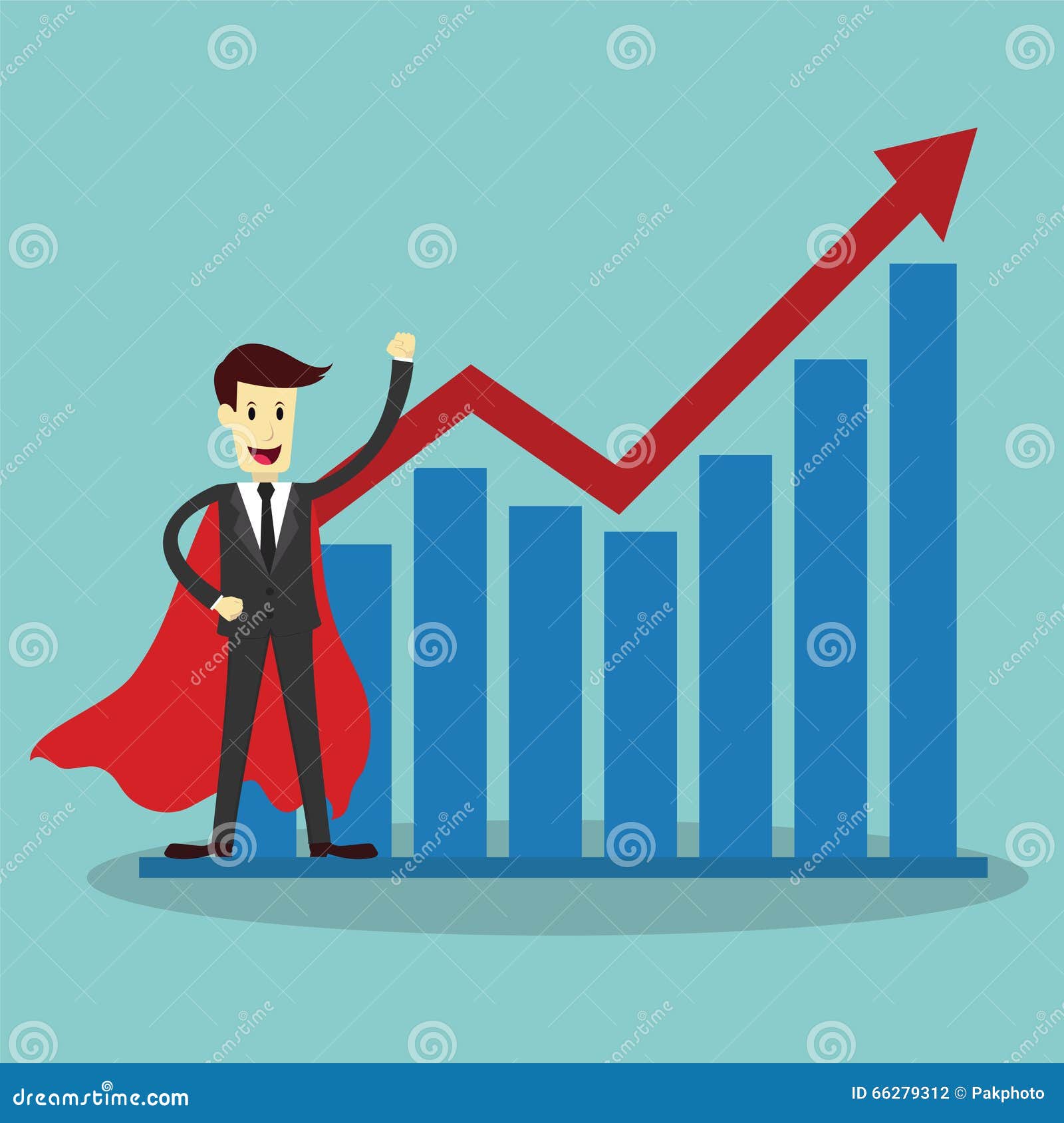 Super Businessman, Business Concept Stock Vector - Illustration of ...
