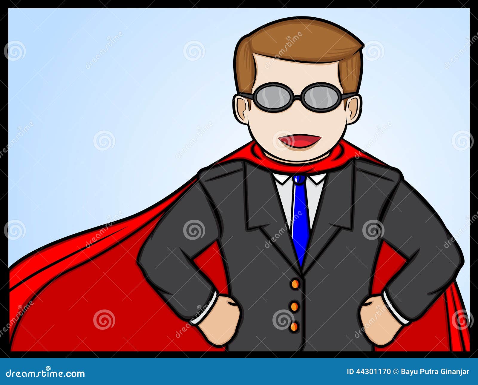 Super Businessman stock vector. Illustration of illustrations - 44301170