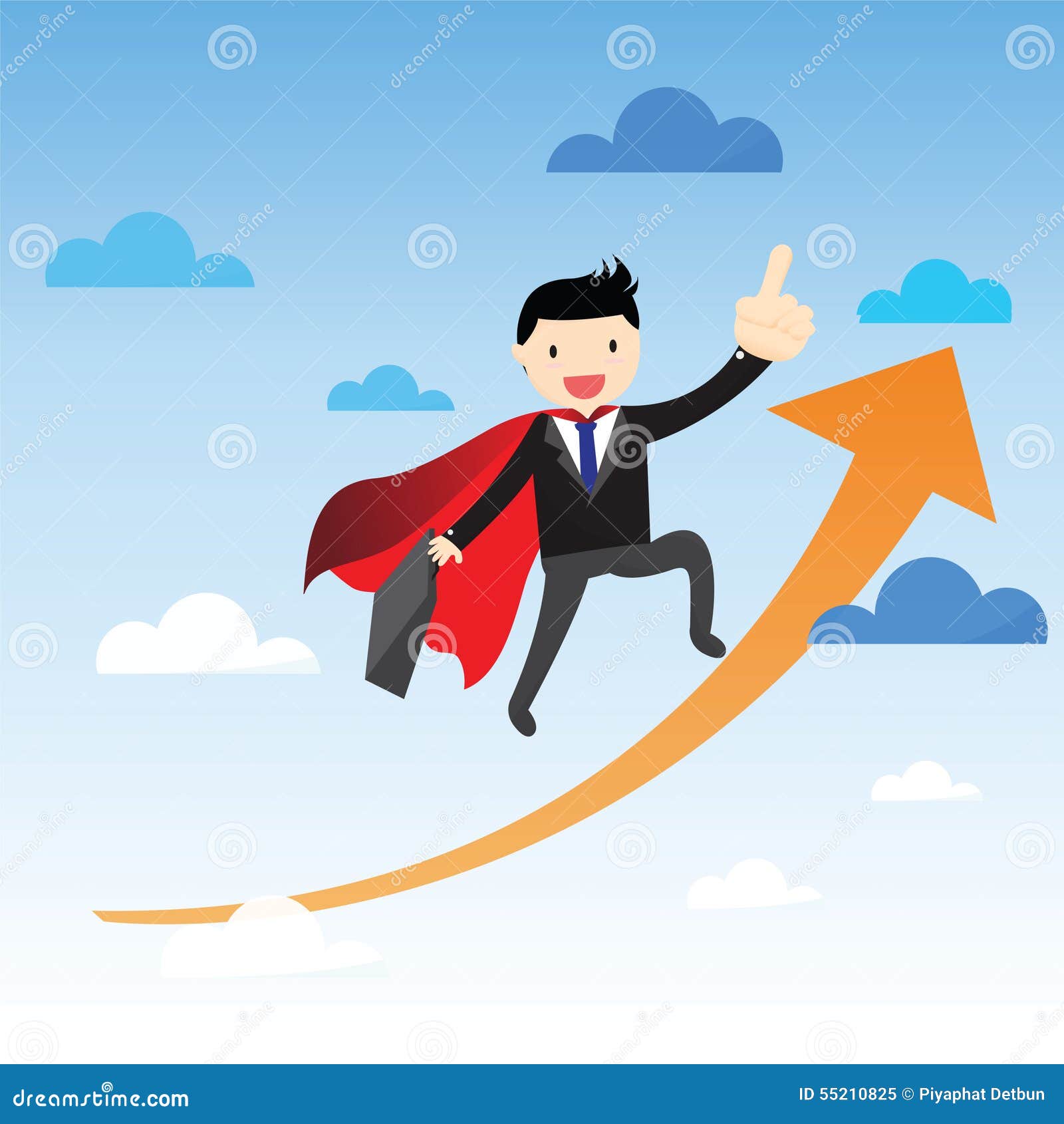 Super Businessman Concept stock illustration. Illustration of forceful ...