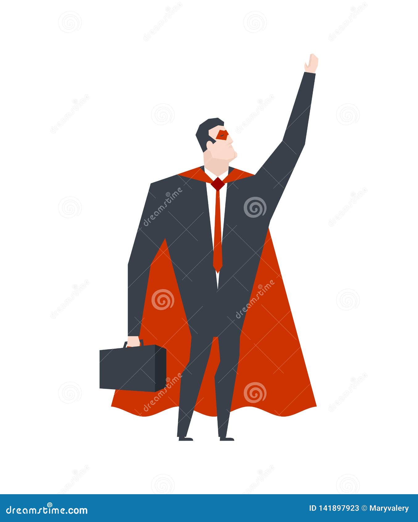 Super Businessman. Superhero Manager. Worker in Cloak Stock Vector ...