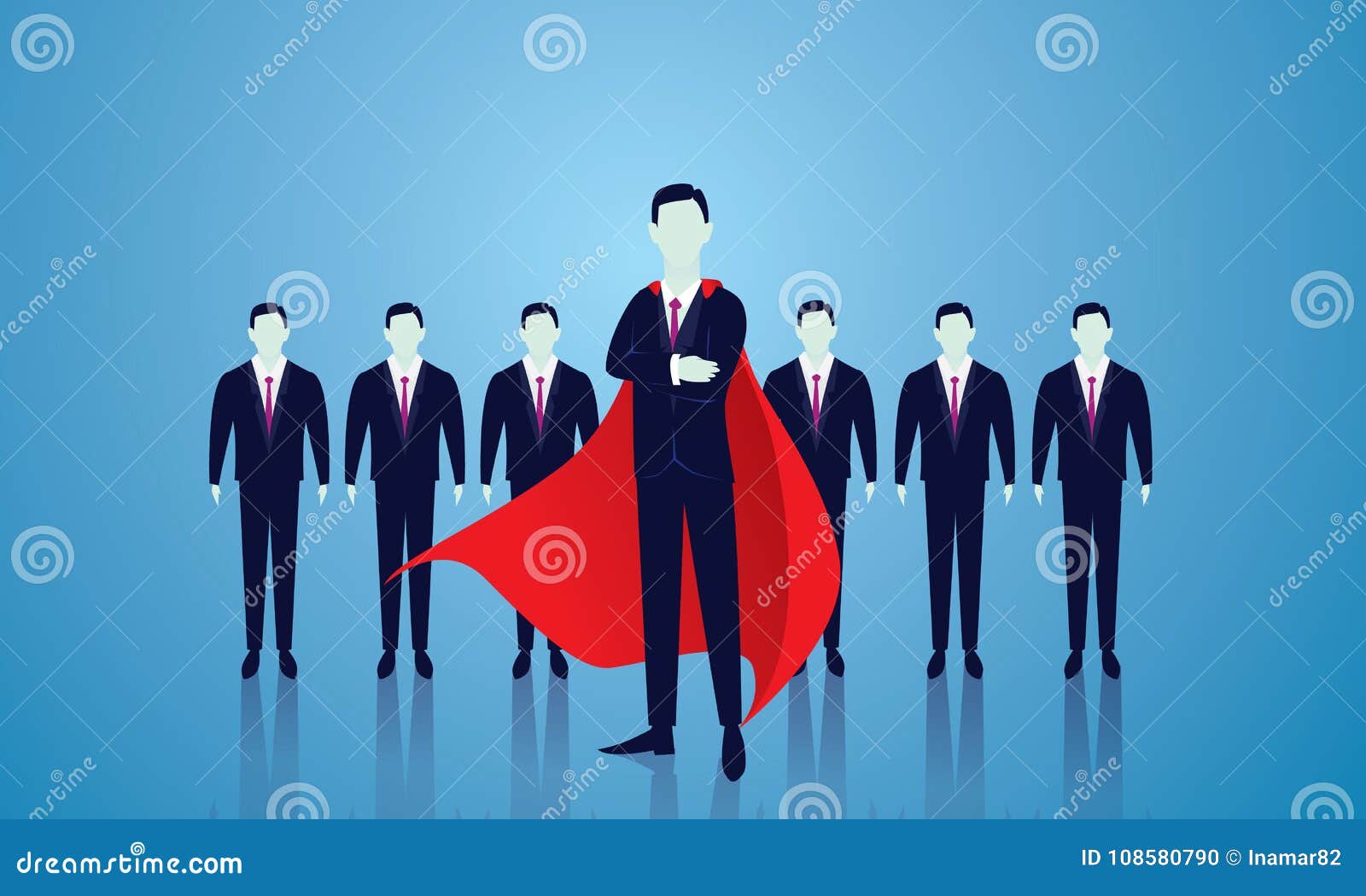 Super Businessman stock vector. Illustration of leadership - 108580790