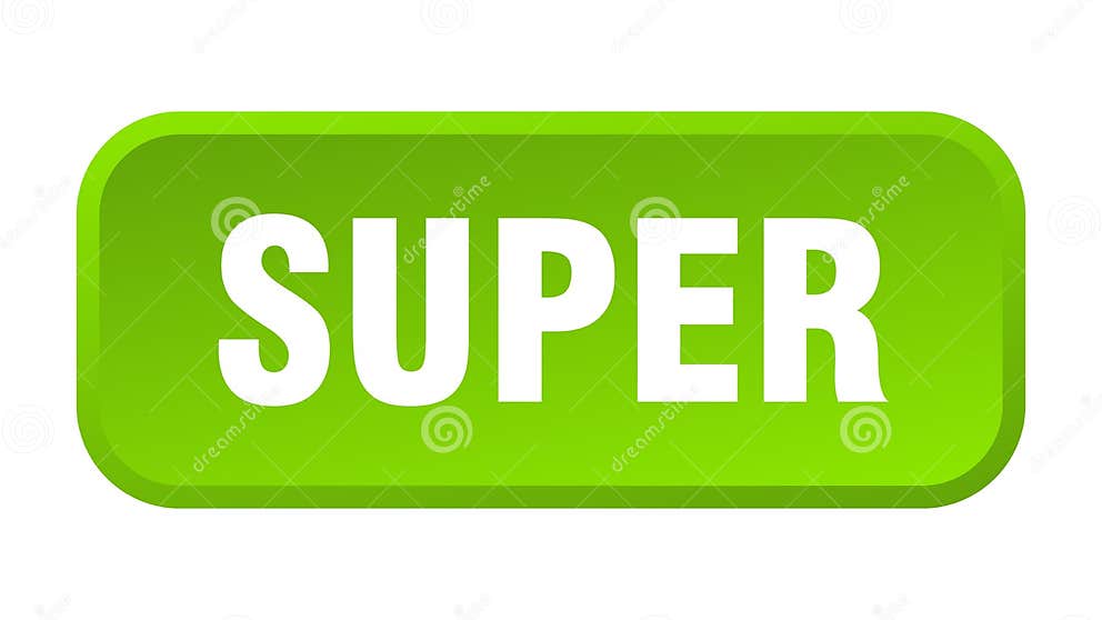 Super Button. Super Square 3d Push Button Stock Vector - Illustration ...