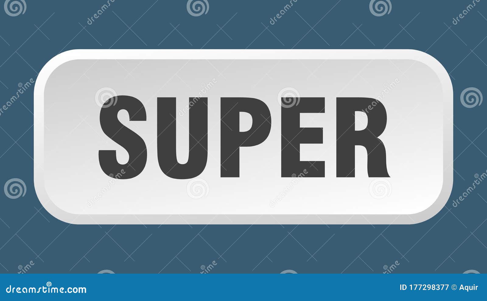 Super Button. Super Square 3d Push Button Stock Vector - Illustration ...