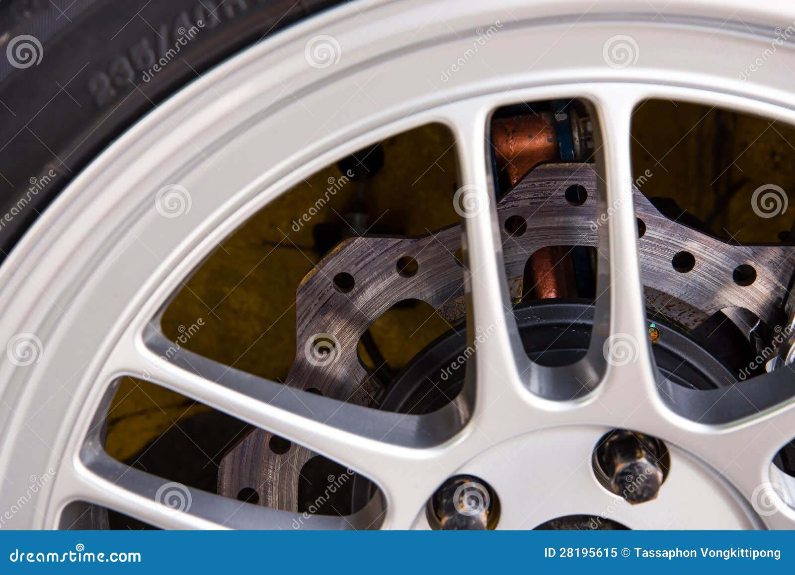 Super Car Disc-brake with Alloy Wheel Stock Image - Image of super ...