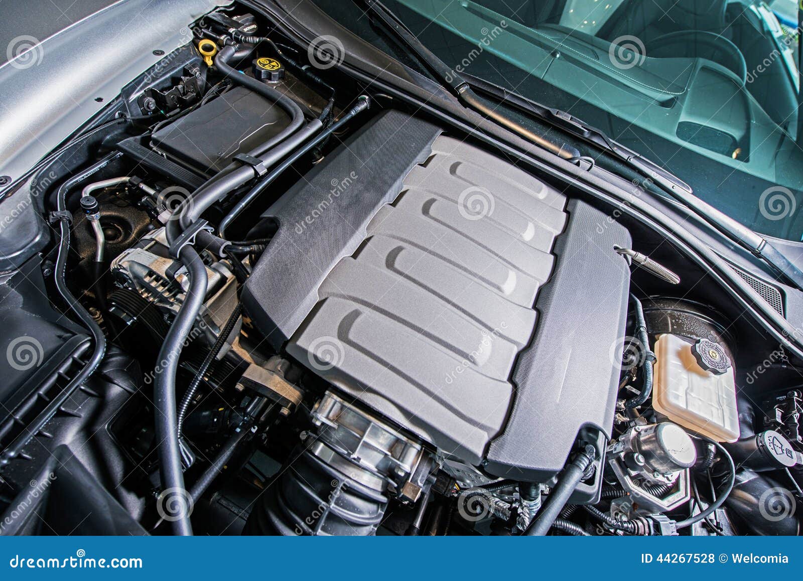 Super Car Engine stock photo. Image of hood, mechanical - 44267528