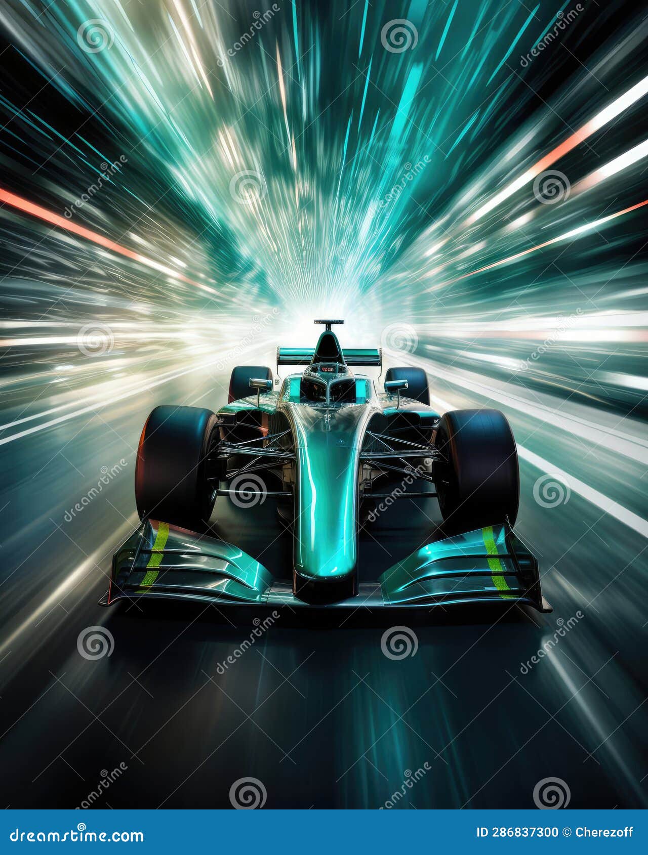 Super Car, Front View in Motion, Fast Speed Stock Photo - Image of auto ...