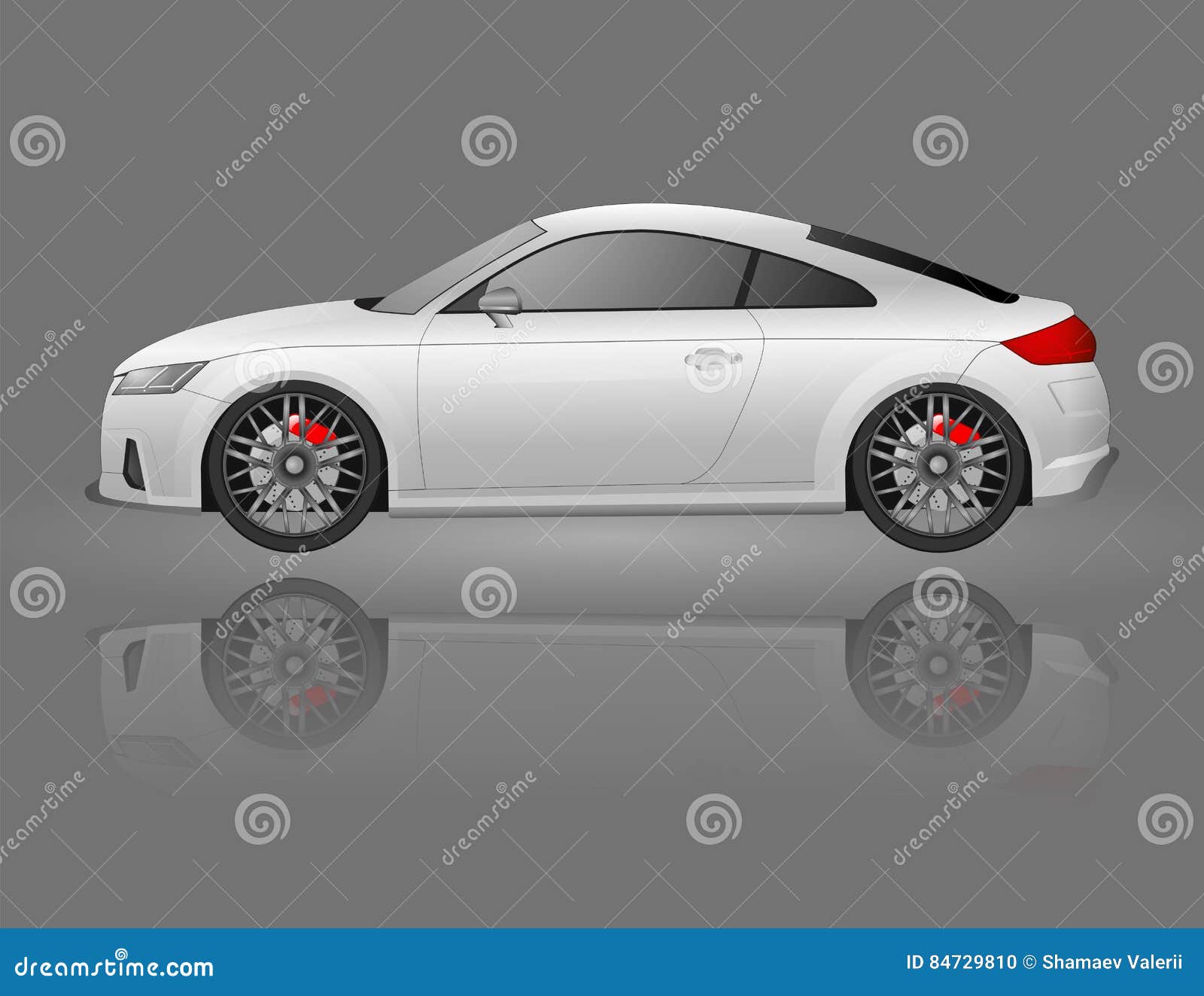 Super Car Realistic Art Side View. Generic Automobile Stock Vector ...
