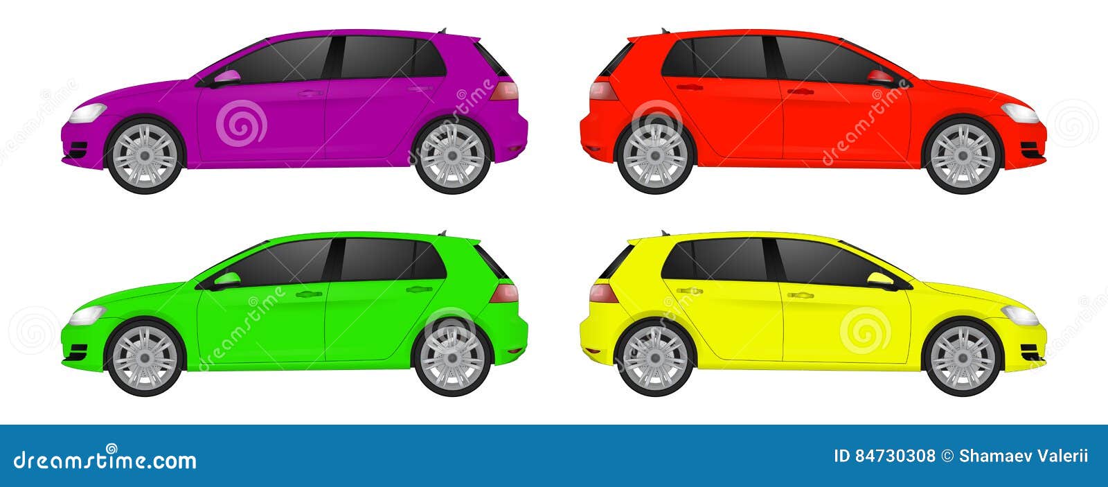 Super Car Realistic Art Side View. Generic Automobile Stock Vector ...