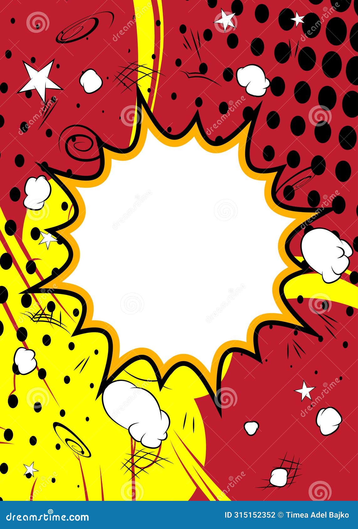 Super Cartoon Abstract Background, Comic Book Speech Bubble Backdrop ...